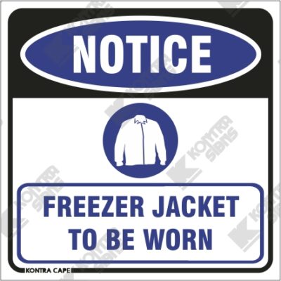 WC122 - Freezer Jacket To Be Worn - Kontra Signs